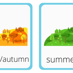 Weather + Seasons Flashcards - Morning Time Learning Weather - Set of ...