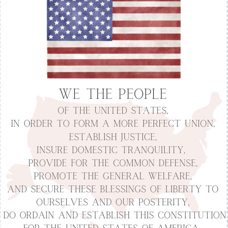 U.s. Constitution Amendments Poster - Etsy