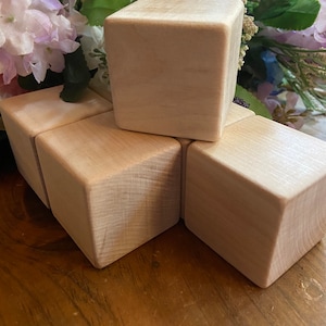2" Smoothly Sanded Large Blank Birch Wooden Blocks - DIY - Decorate ...