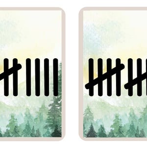 Tally Marks 1-20 Nature-themed Number Cards - Watercolor Flashcards ...