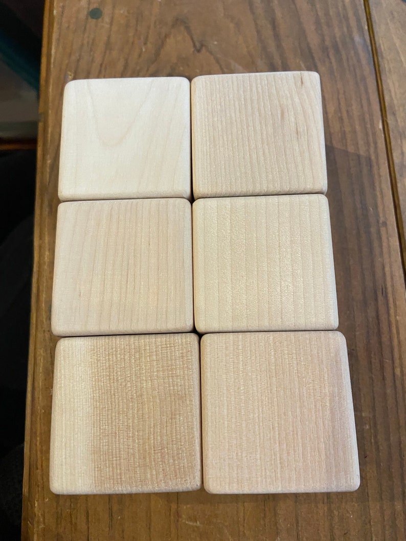 2 Smoothly Sanded Large Blank Birch Wooden Blocks DIY - Etsy