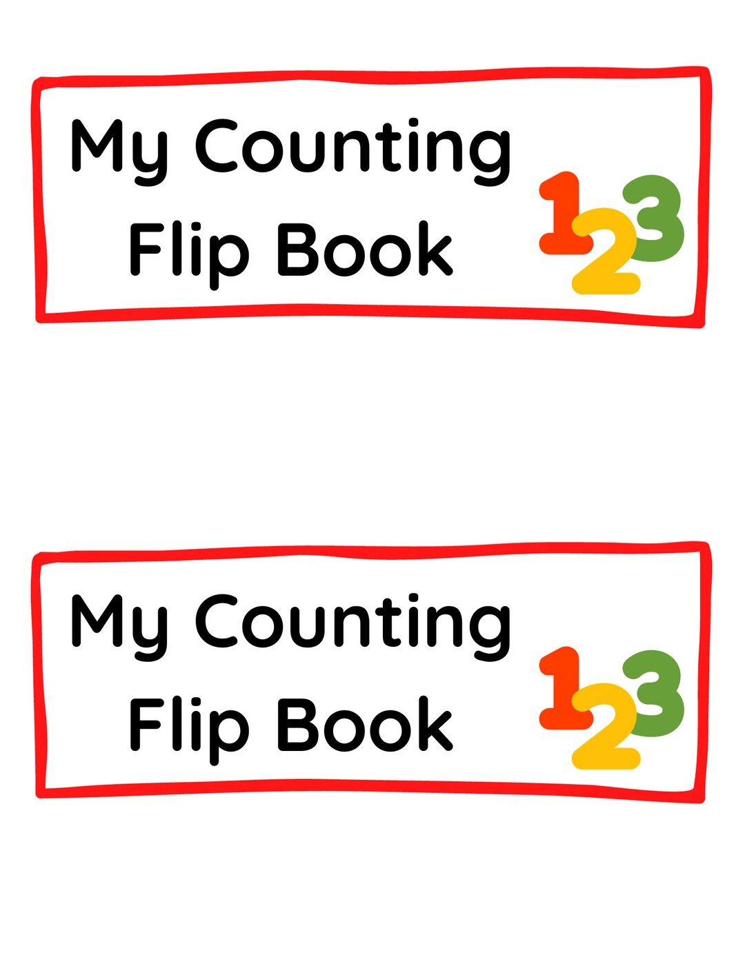Counting + Numbers Handwriting Flip Book - Learn Numbers 1-10, Laminate ...