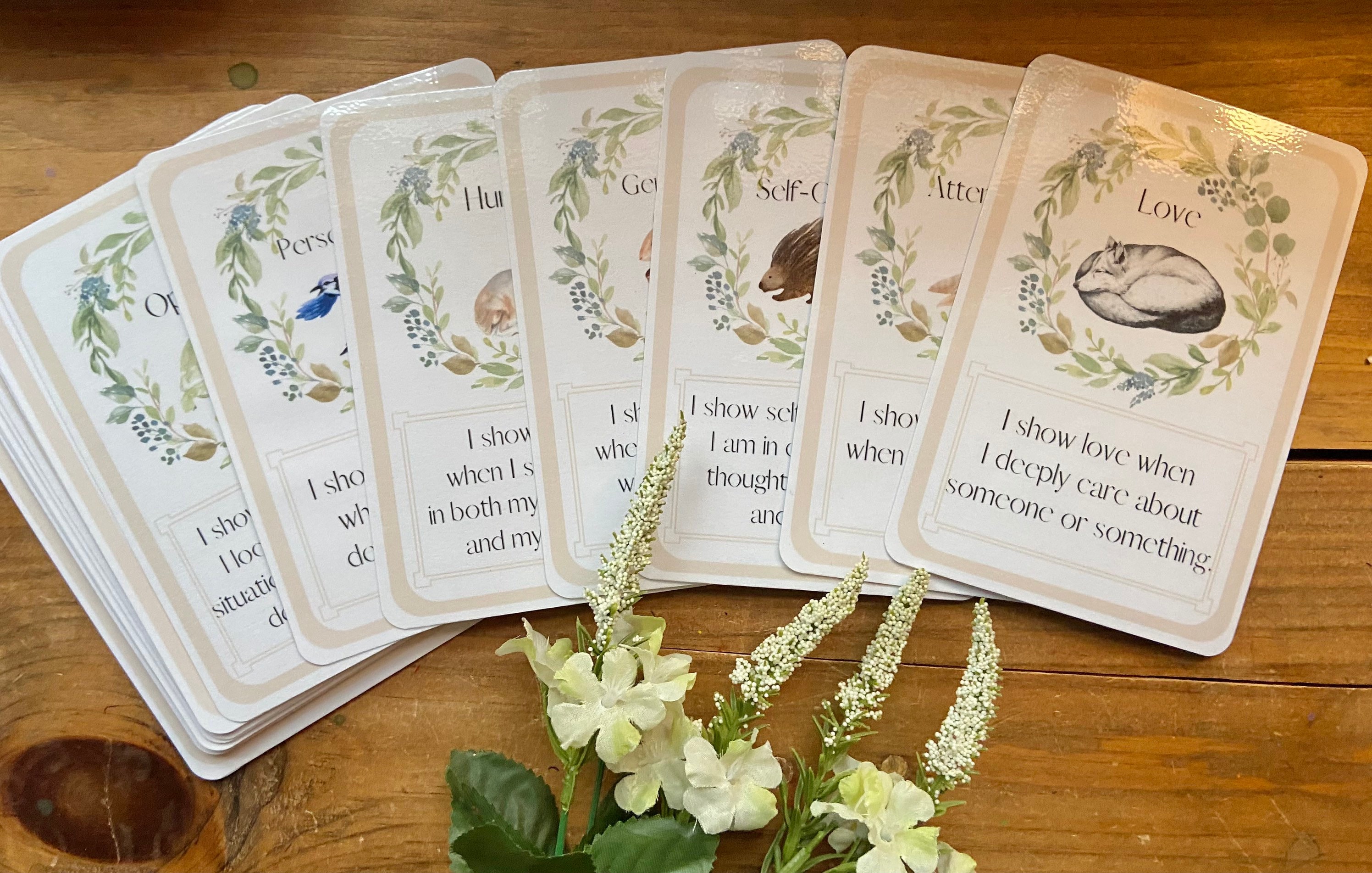 Core Values & Character Traits Cards, Wooden Tokens, +/or Wooden ...