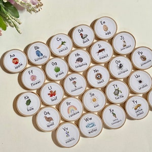 Nature-themed Alphabet Cards - Watercolor-style, Nature-inspired ...