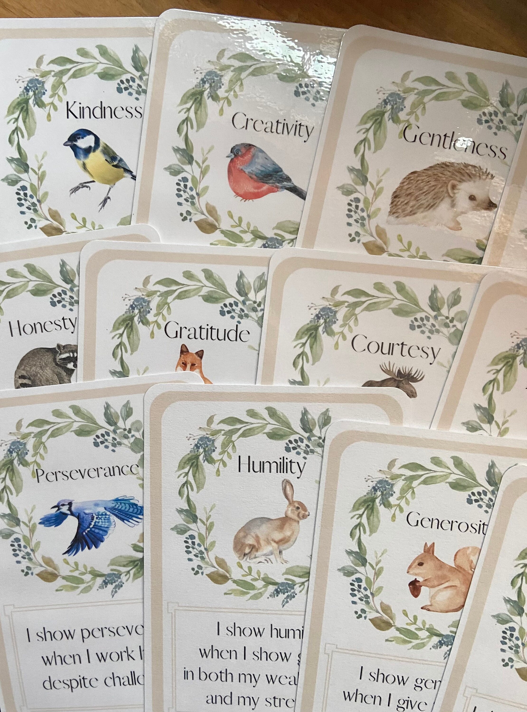 Core Values & Character Traits Cards, Wooden Tokens, +/or Wooden ...
