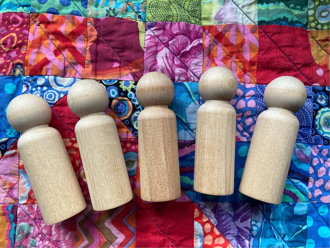 Jumbo Wooden Peg People - Add on for Sensory Tray - Sets of Peg People ...