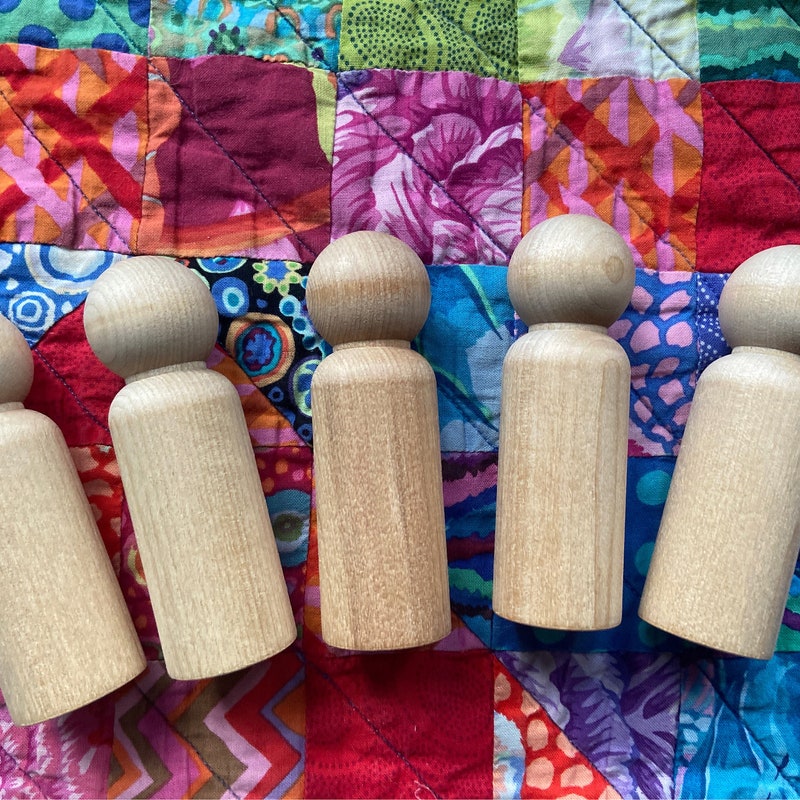 Wooden Peg People - Etsy