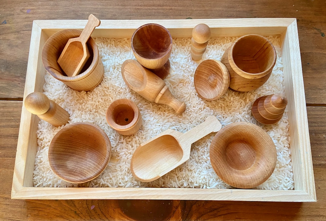 Mega Set Wooden Sensory Bin Tools, Sensory Tray Kit, Montessori, 14 ...