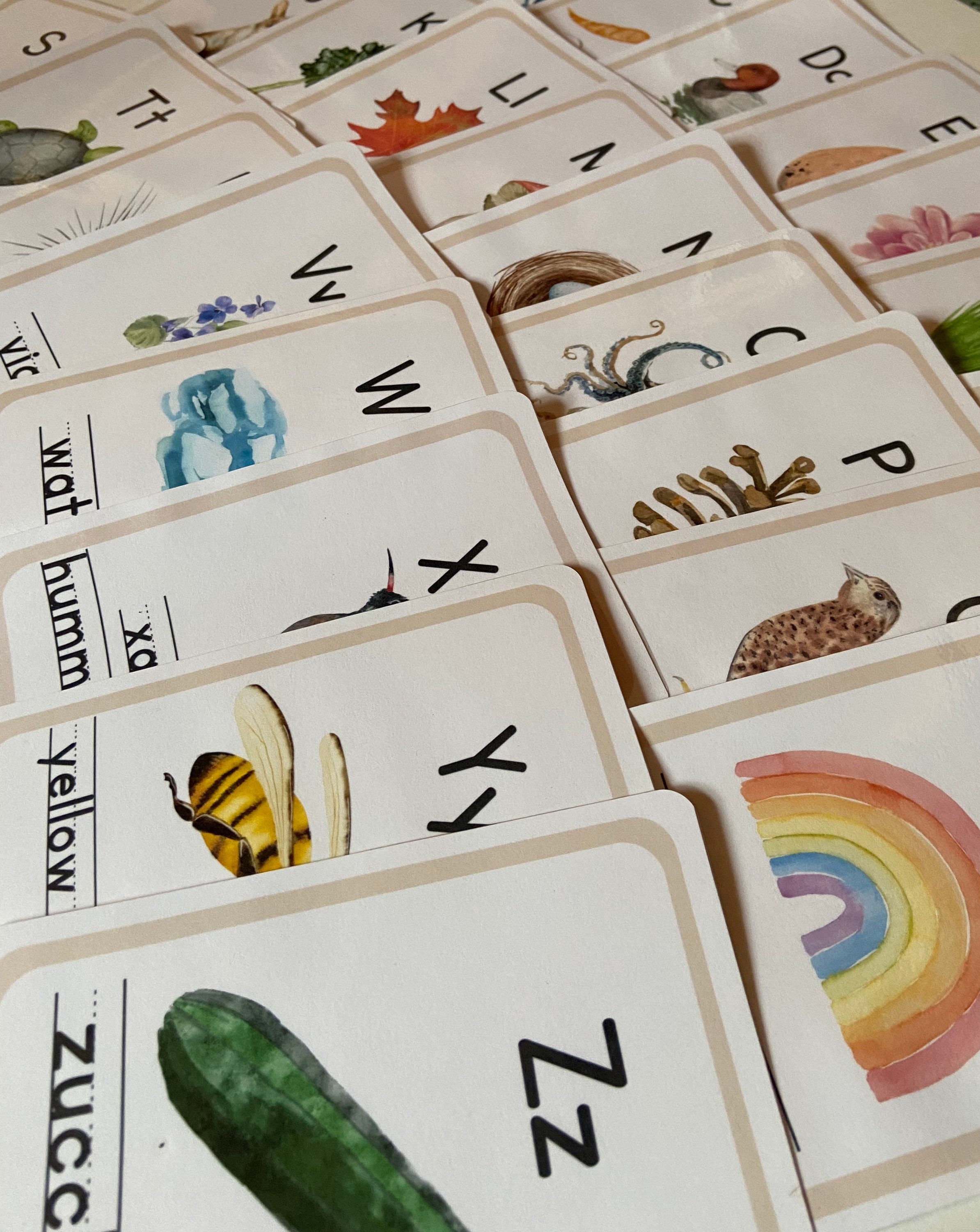Nature-themed Alphabet Magnets, Tokens And/or Cards Bundle - Materials ...