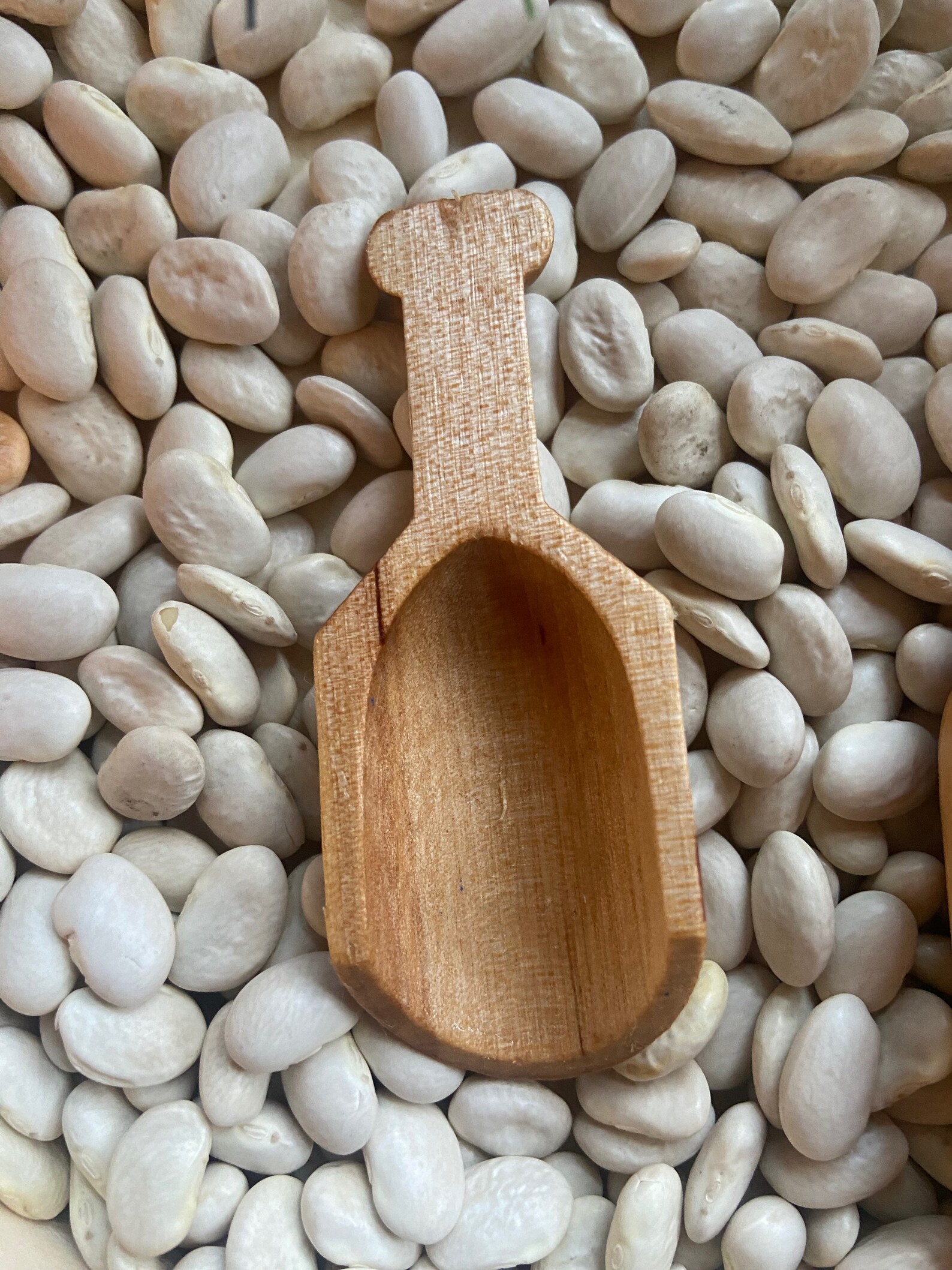 Set of Mini Wooden Scoops - Sensory Tray Scoops - Set of Three Scoops ...