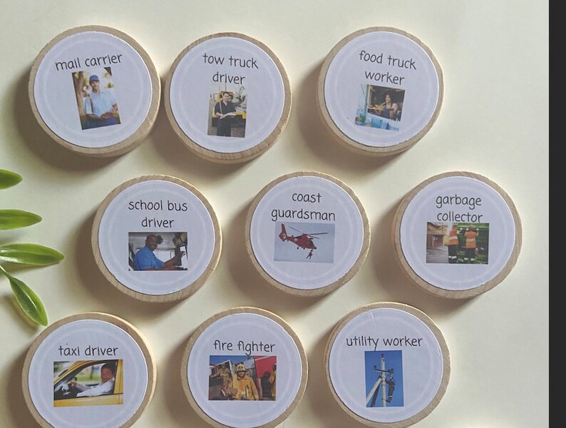 Community Helpers People Learning Tokens Magnets Set of 12 - Etsy
