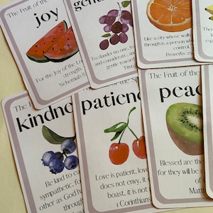 Watercolor-style Fruit of the Spirit Cards - Materials for Learning ...