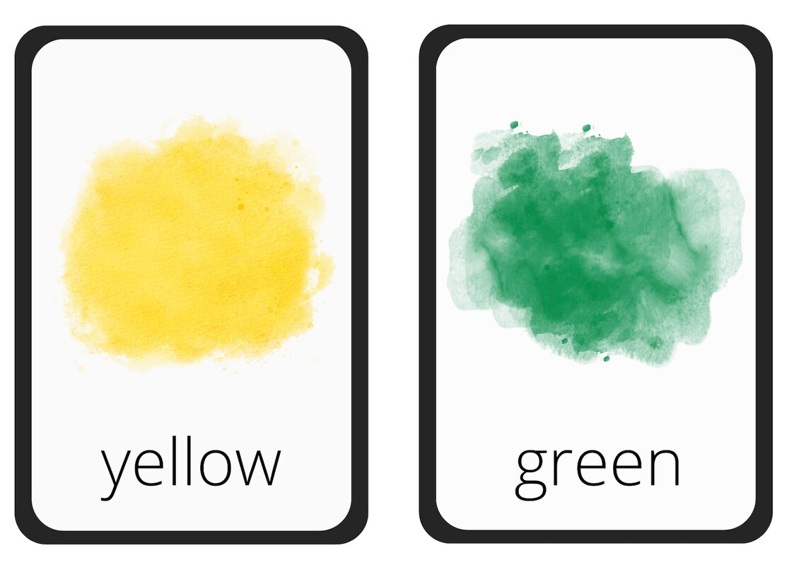 Colors Flashcards for Learning Basic Colors - Classroom, Homeschool ...