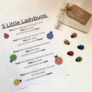 5 Little Ladybugs Spring Interactive Poetry Set - Dry Erase-friendly ...