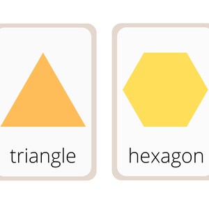 Shapes Flash Cards - Set of 12, Preschool/kindergarten Math ...