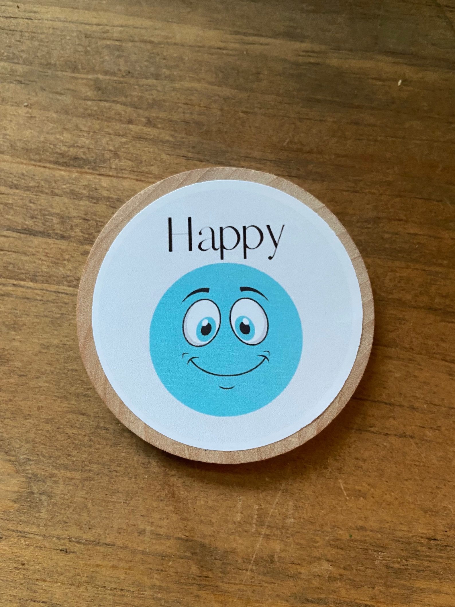 Wooden Emotions and Feelings Coins + Magnets for Learning-elementary ...