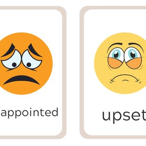 Wooden Emotions and Feelings Flash Cards DIGITAL DOWNLOAD - Preschool ...