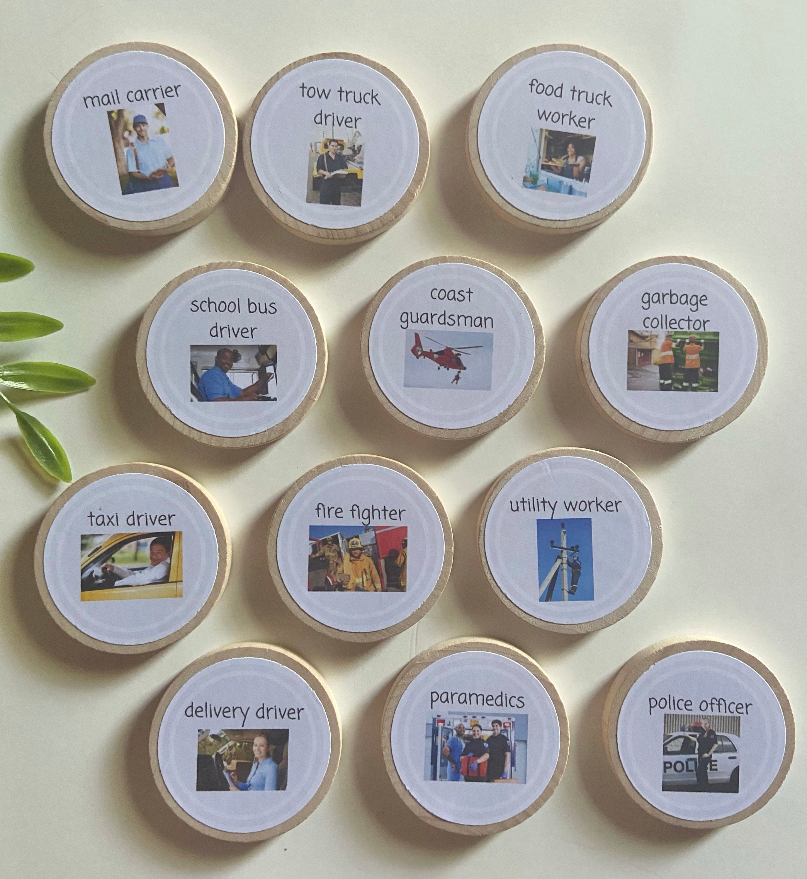 Community Helpers People Learning Tokens + Magnets - Set of 12 ...