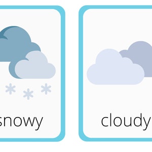Weather + Seasons Flashcards - Morning Time Learning Weather - Set of ...