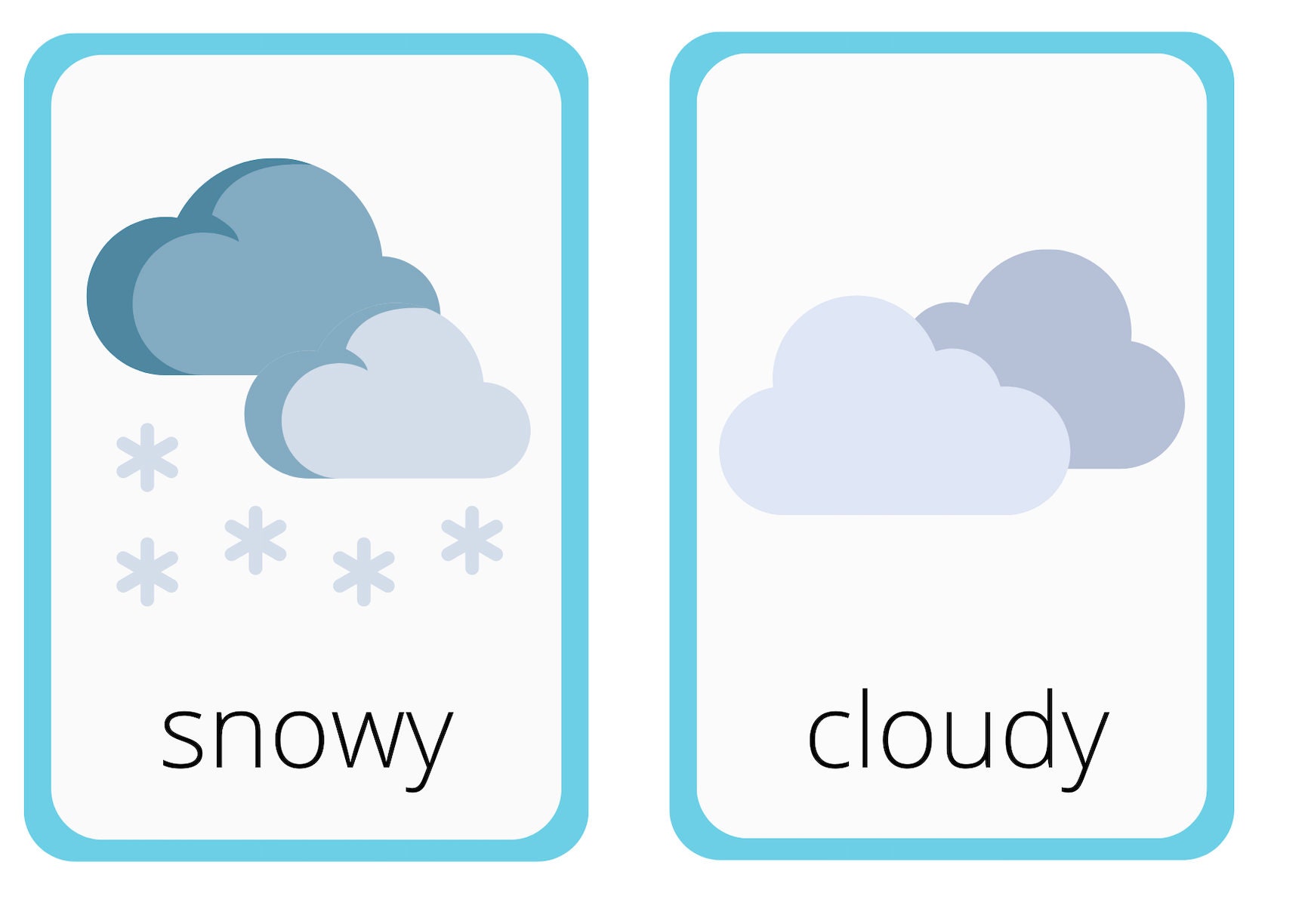 Weather + Seasons Flashcards, Bulletin Board and Wooden Magnets - Set ...