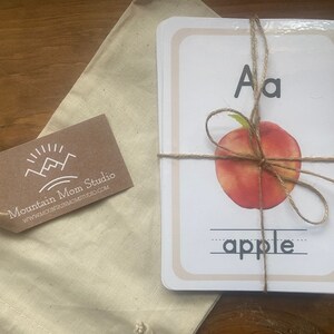 Nature-themed Alphabet Cards - Watercolor-style, Nature-inspired ...