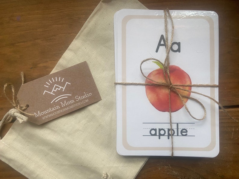 Nature-themed Alphabet Cards - Watercolor-style, Nature-inspired ...