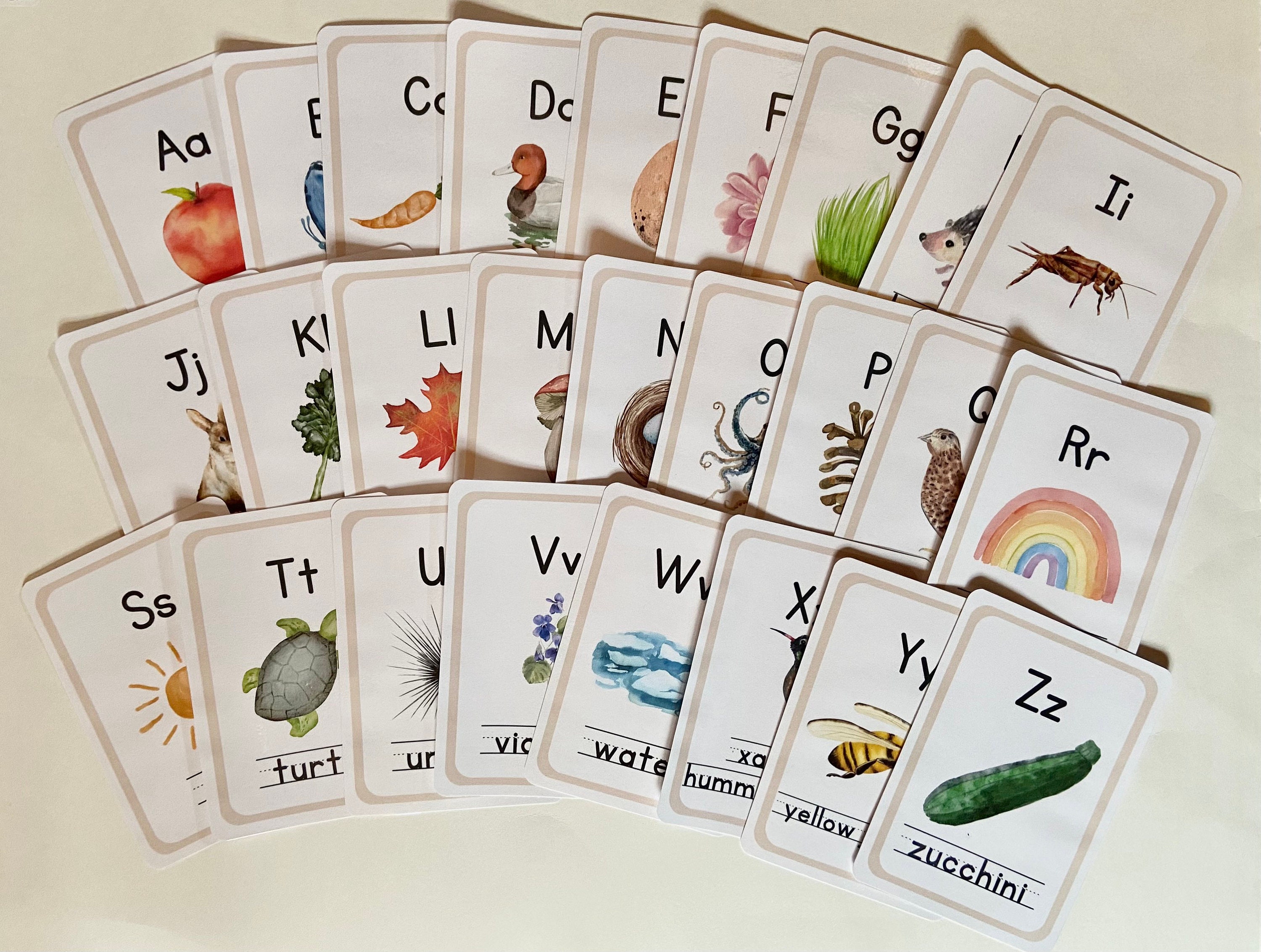 Nature-themed Alphabet Magnets, Tokens And/or Cards Bundle - Materials ...