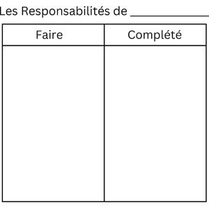 French Chore & Responsibilities Chart + 45 Tokens Bundle -watercolor ...
