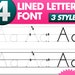 Tracing Font Letter Trace Font Letter Formation Font - Etsy
