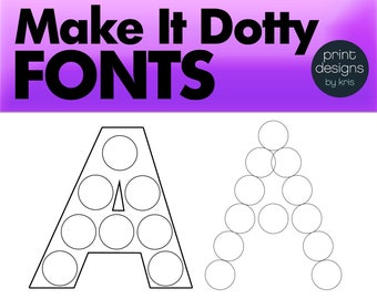 Tracing Dot Font - Etsy
