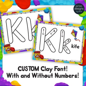 Playdoh Alphabet Letter Mats - Play Dough Alphabet Mats - Learn the ...