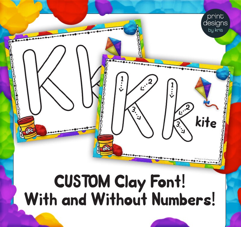 Playdoh Alphabet Letter Mats - Play Dough Alphabet Mats - Learn the ...