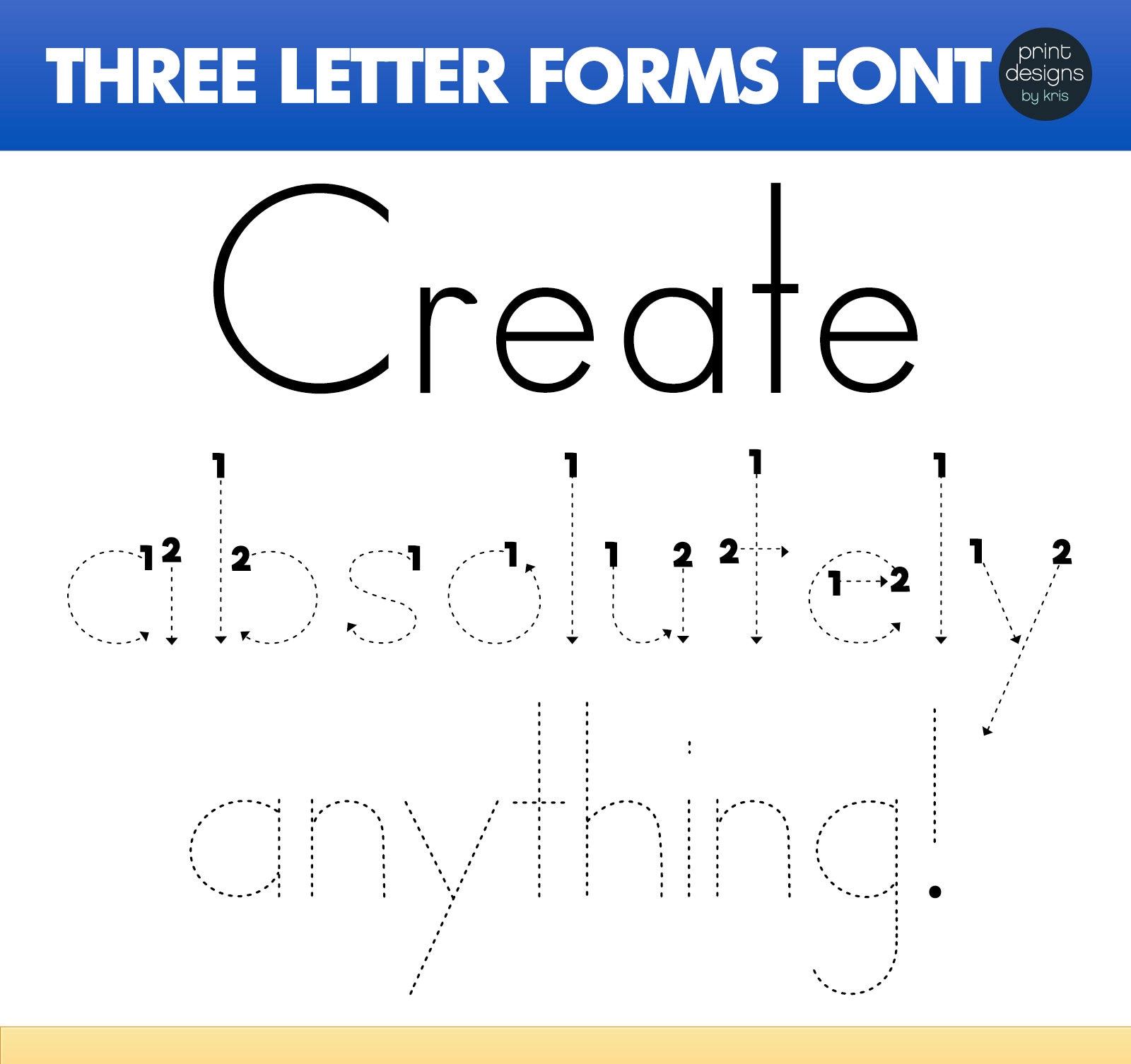 Alphabet Letter Tracing Font Handwriting Font Teacher Font School Font ...