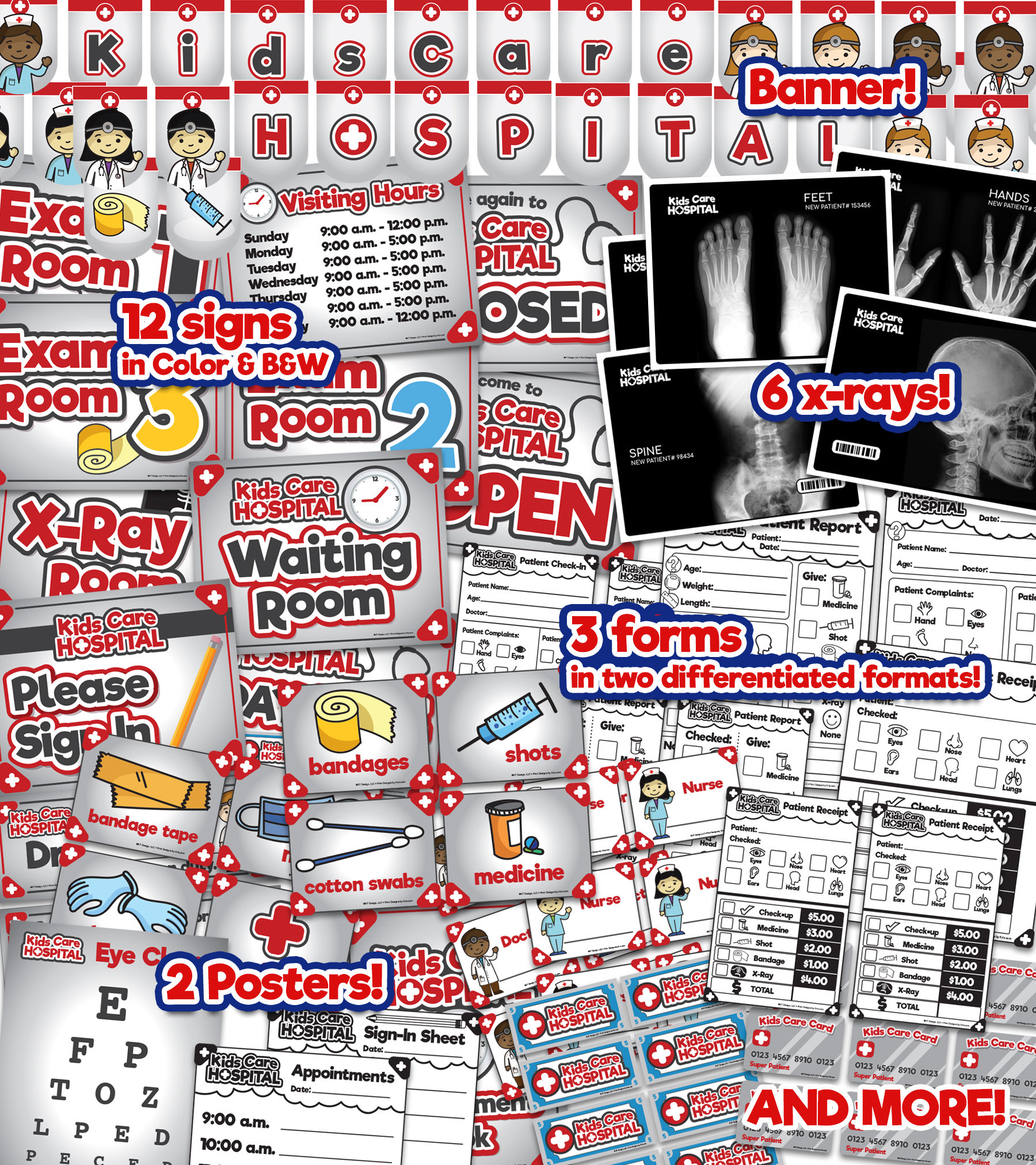 Dramatic Play Hospital - Doctor for Preschool, Kindergarten, First ...