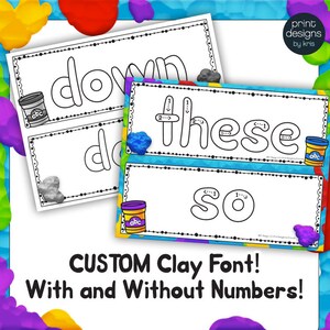 Editable Playdoh Sight Word Mats Play Dough Kindergarten Preschool ...