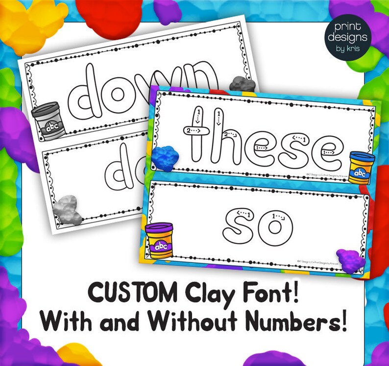 Editable Playdoh Sight Word Mats Play Dough Kindergarten Preschool ...