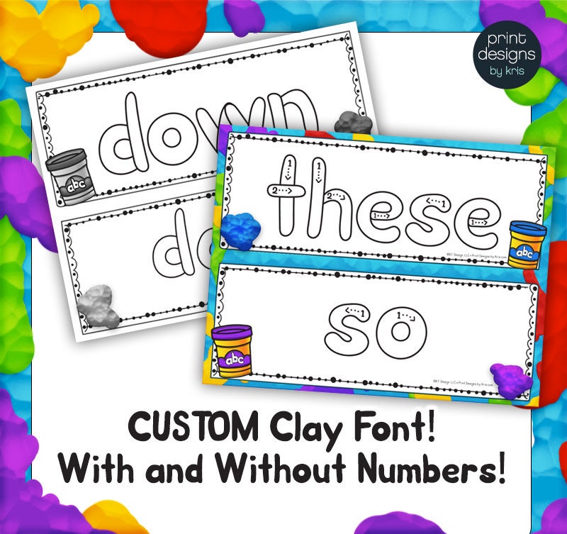 Editable Playdoh Sight Word Mats Play Dough Kindergarten Preschool ...