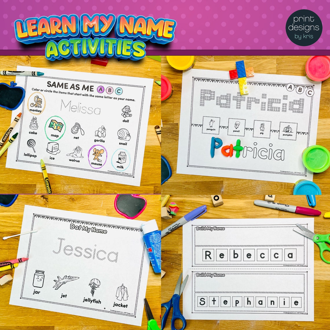 Name Activities for Preschool and Kindergarten - Teaching Activity for ...