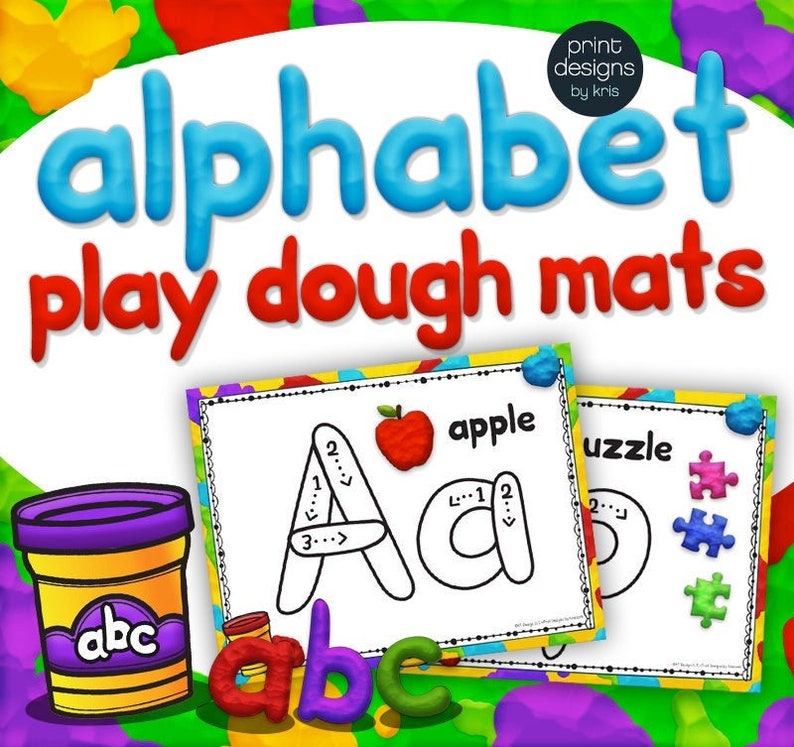 Playdoh Alphabet Letter Mats Play Dough Alphabet Mats - Etsy
