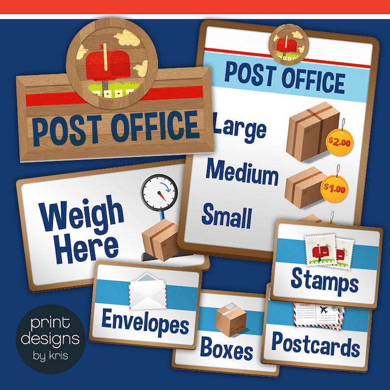 Dramatic Play Post Office for Preschool, Kindergarten, First Grade ...