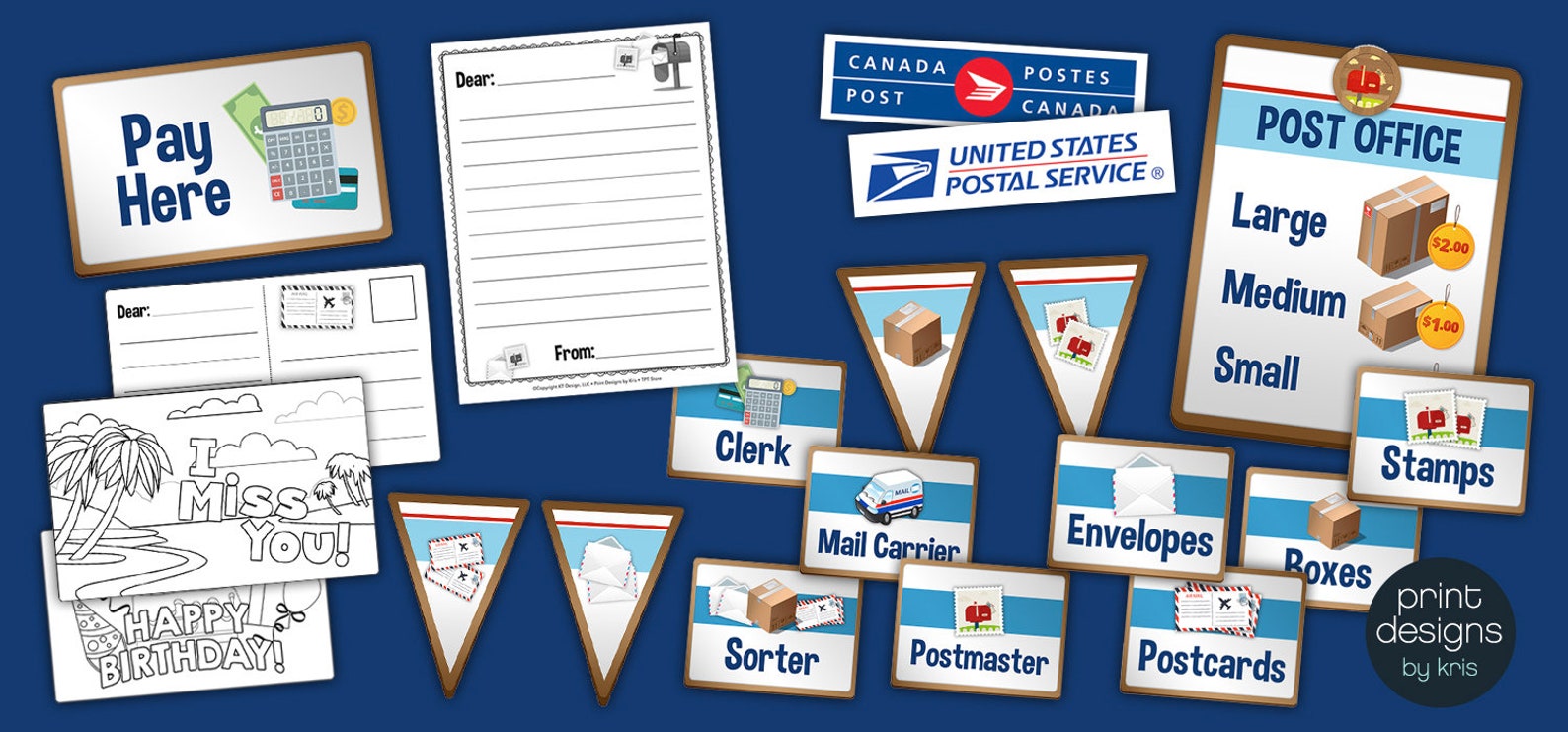 Dramatic Play Post Office for Preschool Kindergarten First - Etsy