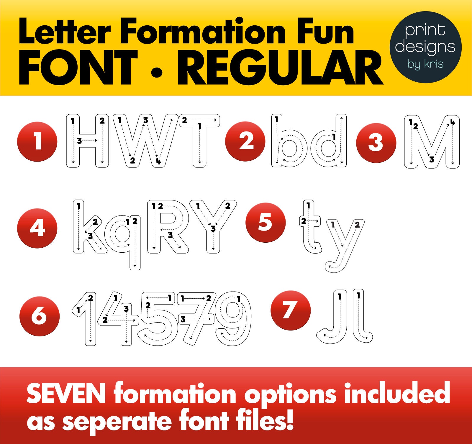 Tracing Font • Letter Formation Font • Writing Letters Font • Preschool ...