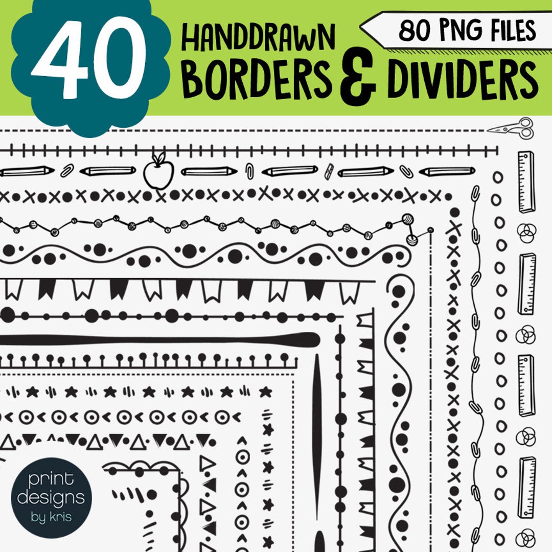 40 Borders & Dividers Clip Art for Teachers • Clipart Borders for ...
