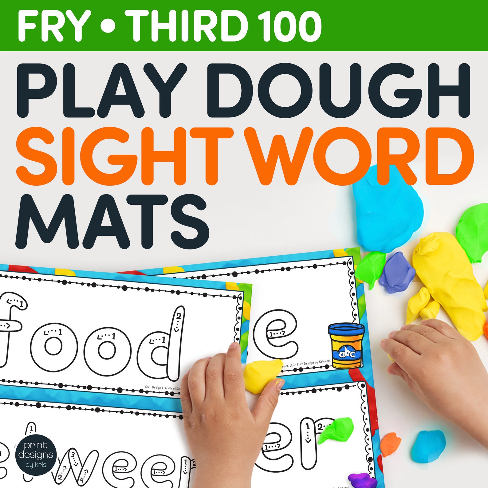 Editable Playdoh Sight Word Mats Play Dough Kindergarten Preschool ...