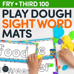 Editable Playdoh Sight Word Mats Play Dough Kindergarten Preschool ...