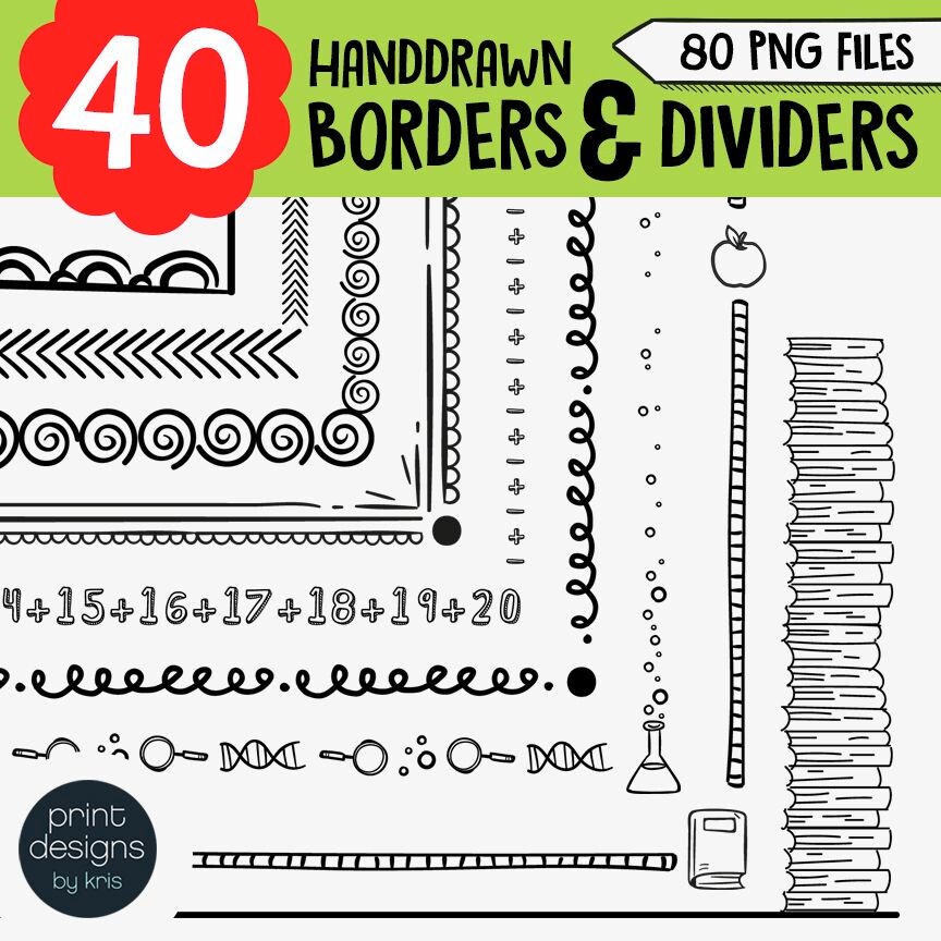 40 Borders & Dividers Clip Art for Teachers • Clipart Borders for ...