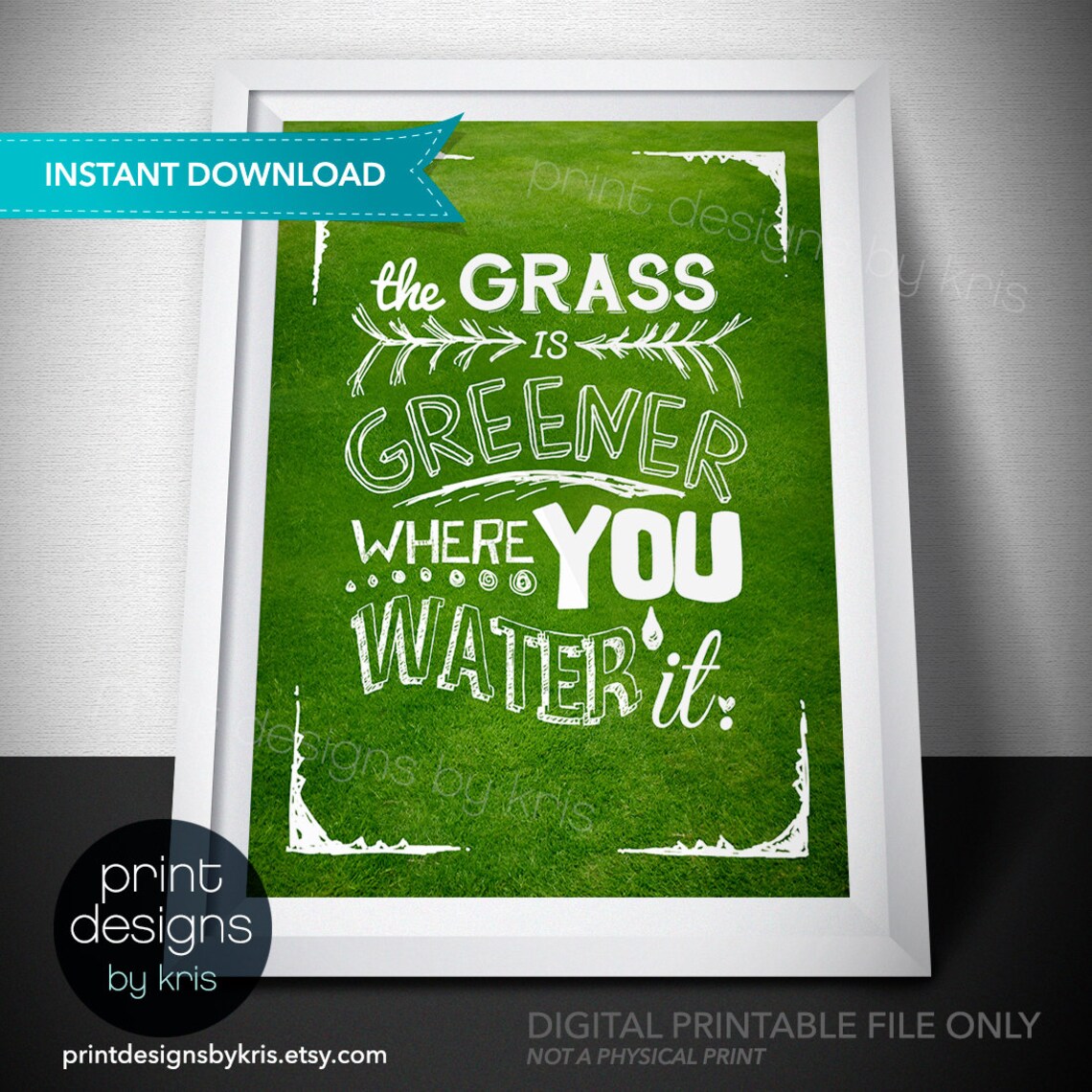 Grass is Greener - Digital Print - Office Art - Wall Art - Graphic ...