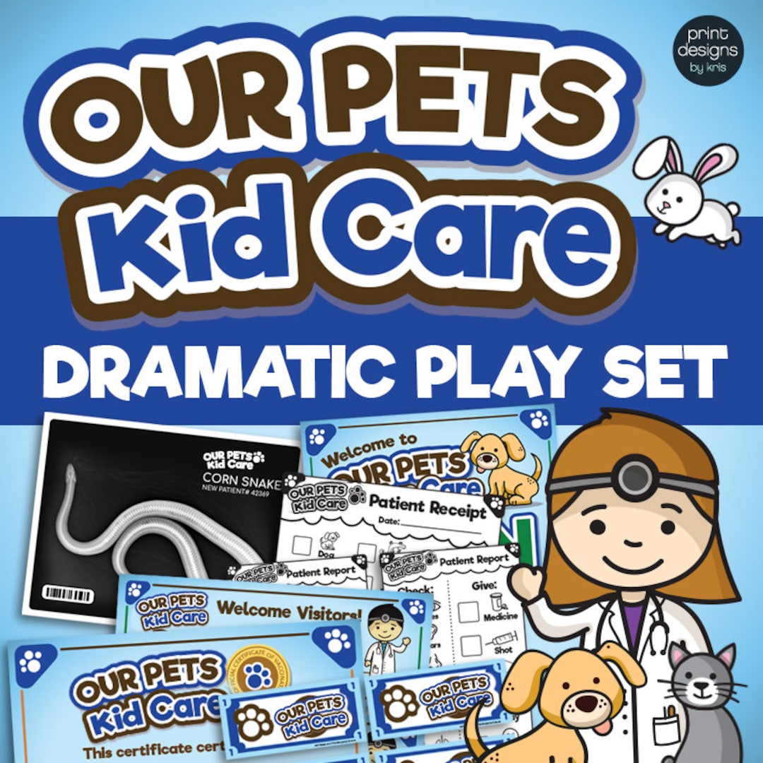 Dramatic Play Veterinarian Office - Vet for Preschool, Kindergarten ...