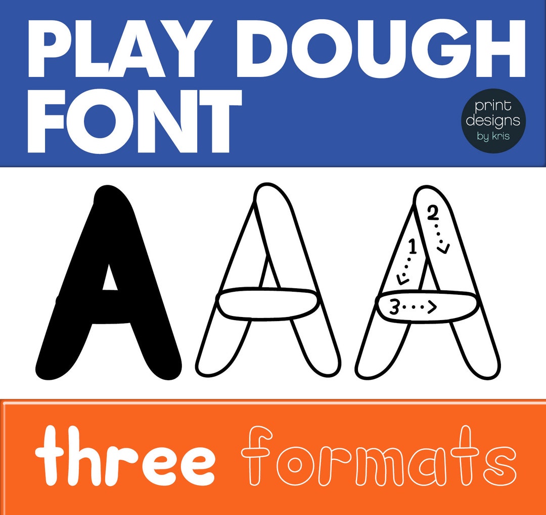 Fuente Playdoh • Fuente Play Dough • Fuente de calco de letras • Fuente ...