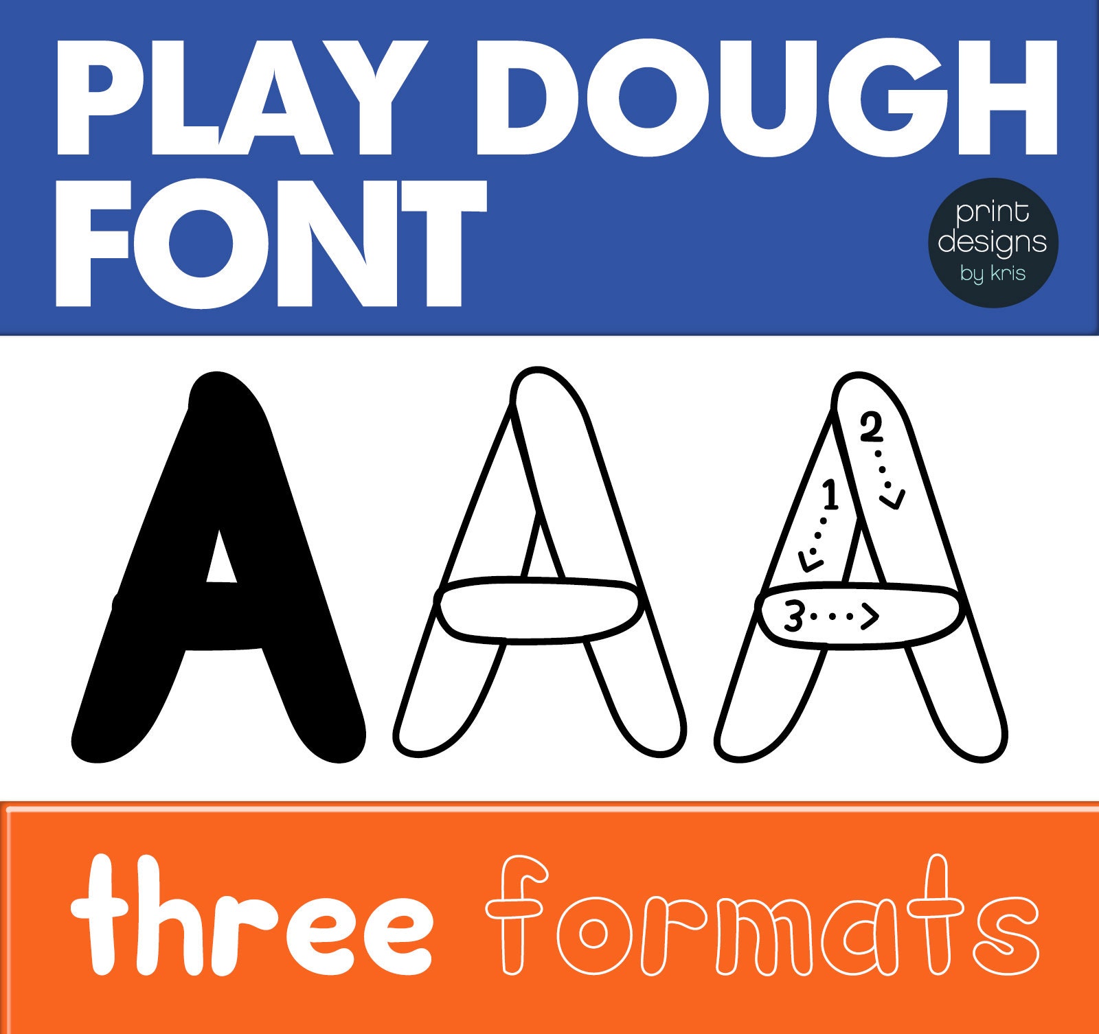 Playdoh Font • Play Dough Font • Letter Tracing Font • Alphabet Tracing ...